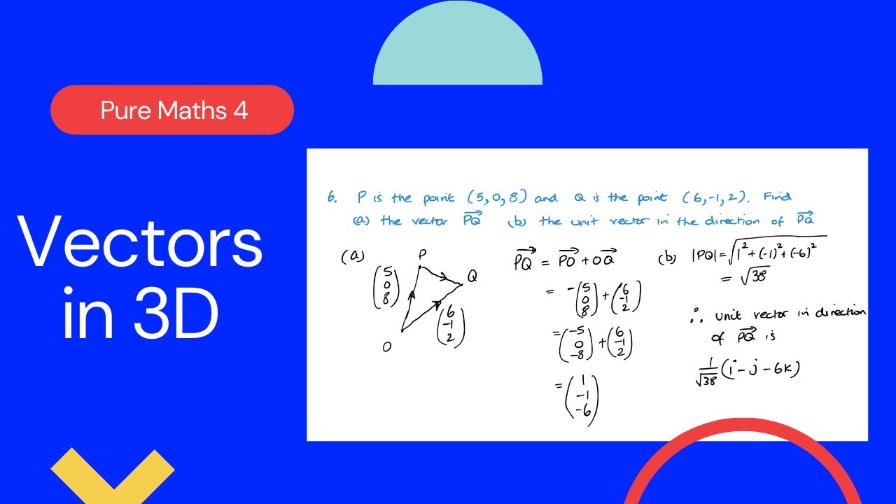 Vectors in 3D (Edexcel IAL P4 7.4) - YouTube