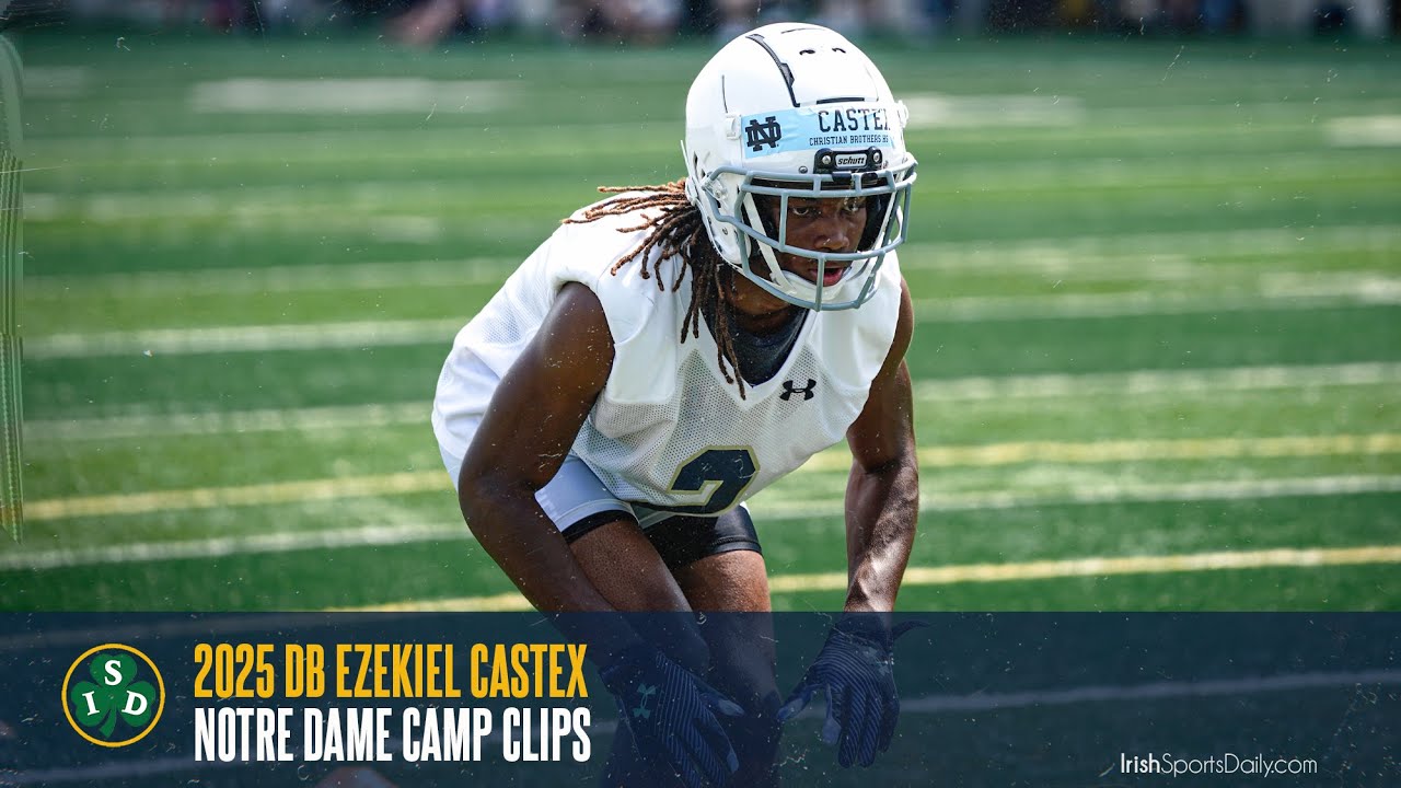 2025 ATH Ezekiel Castex Notre Dame Camp Clips - YouTube