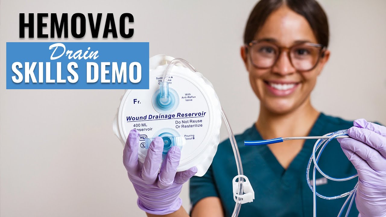 How to Use a Hemovac Drain | Real Demo for Nursing Students! - YouTube