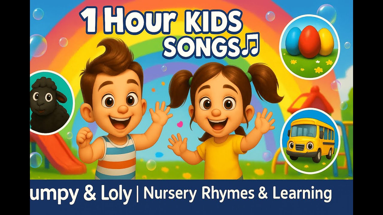 1 Hour Fun Kids Songs 🎵 Jumpy & Loly | Learning Colors, Little Black ...