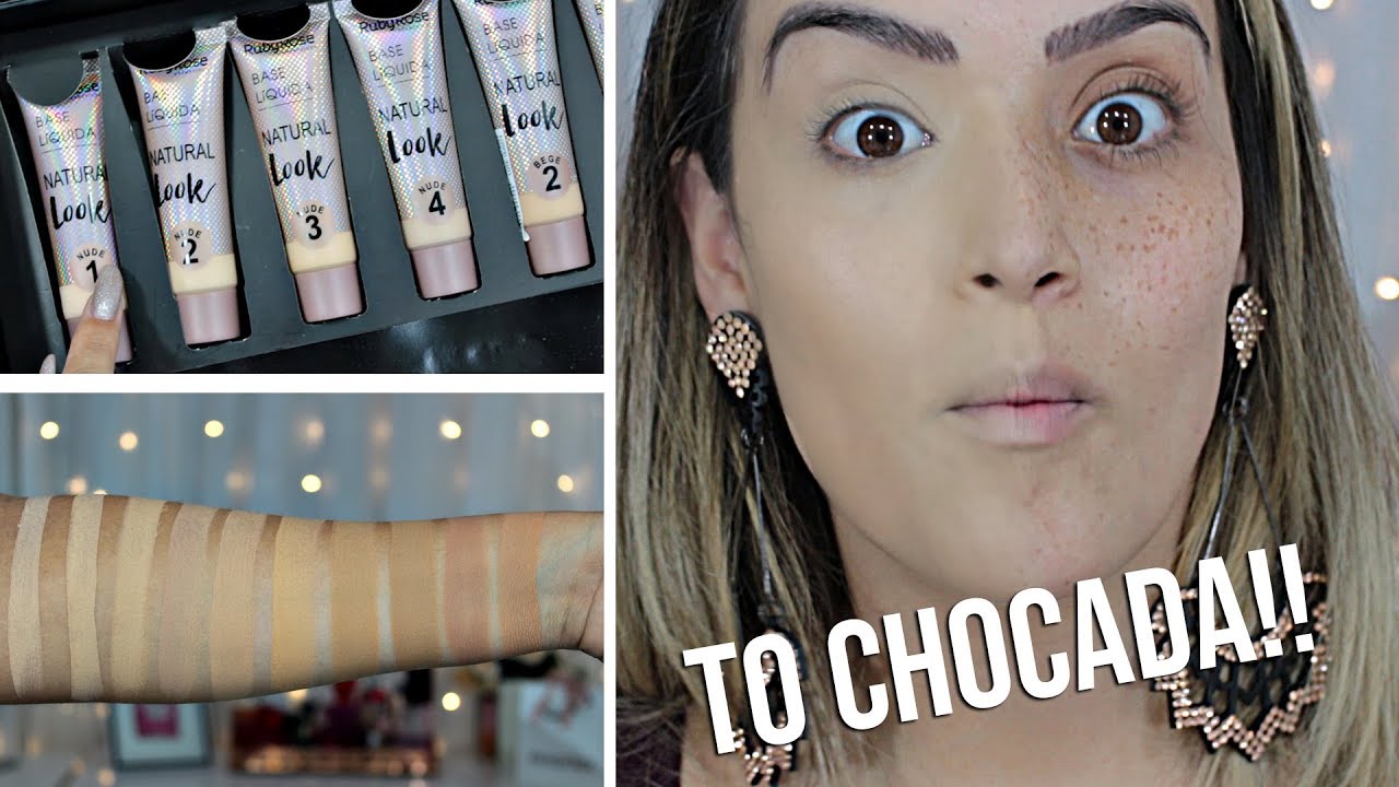 Resenha completa TODAS as cores NATURAL LOOK | Nova base da Ruby Rose ...
