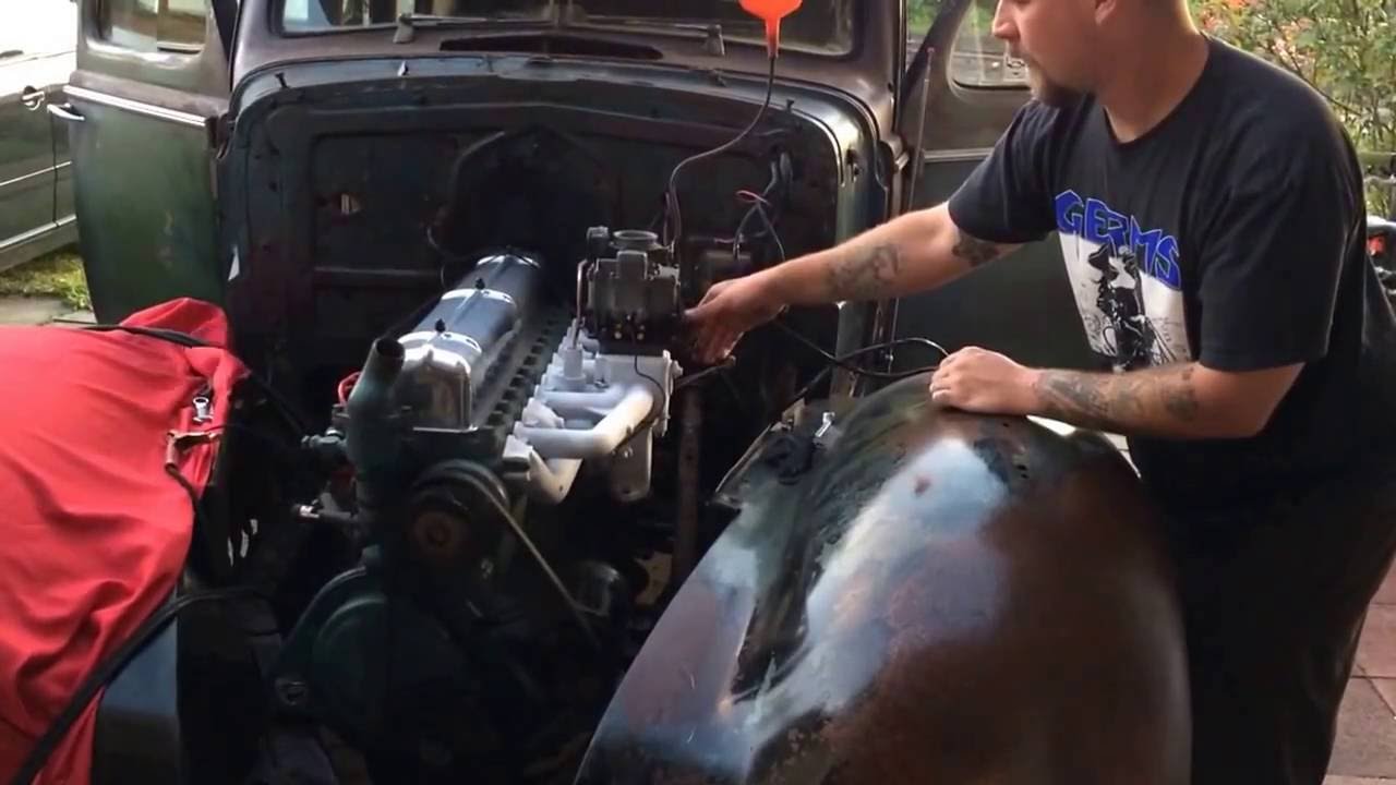 1937 Buick first run rebuild engine 248ci straight eight obg13 - YouTube