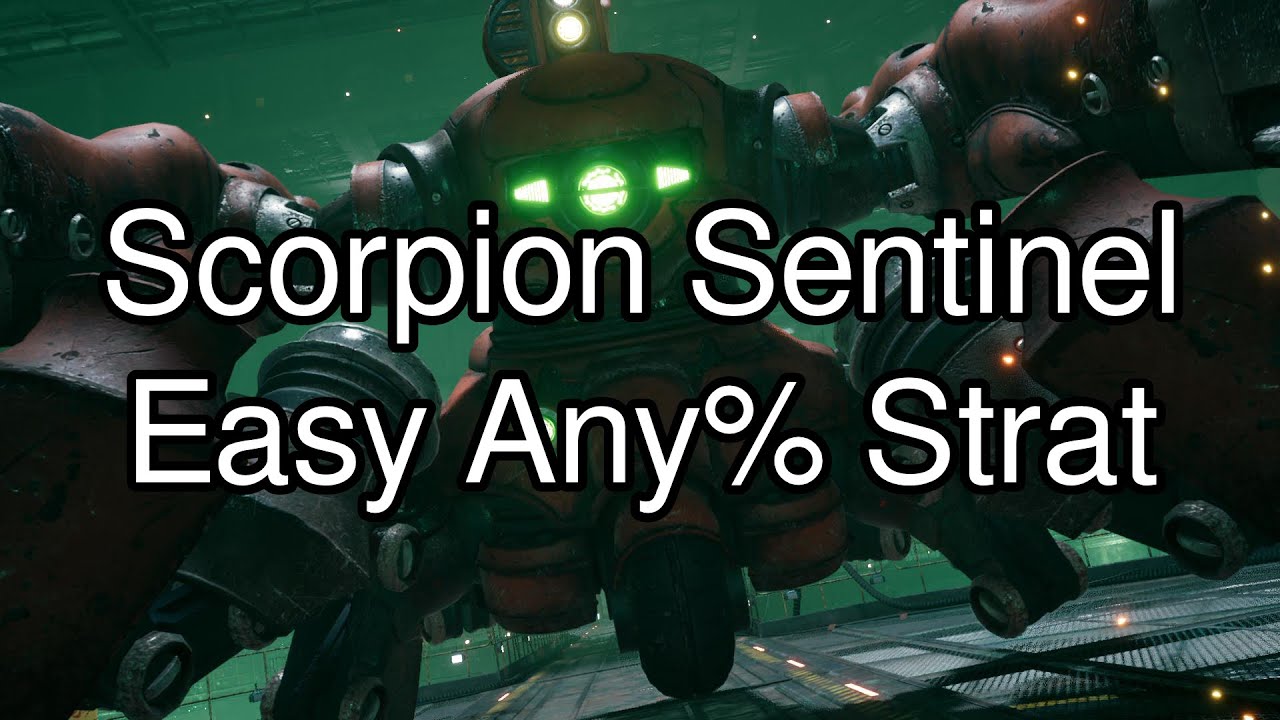 FF7R Easy Any% Scorpion Sentinel (1:36 Fight, Read Description) - YouTube