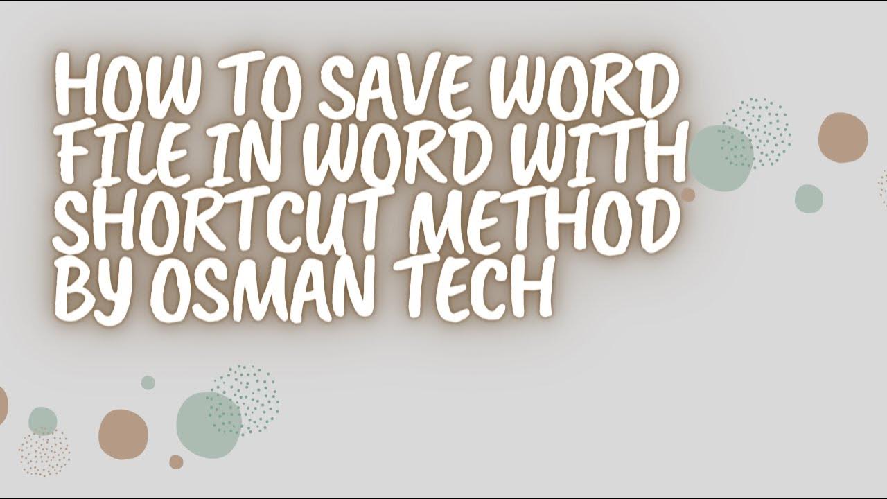 How To Save Word File In Word YouTube how-to-save-word-file-in-word-youtube