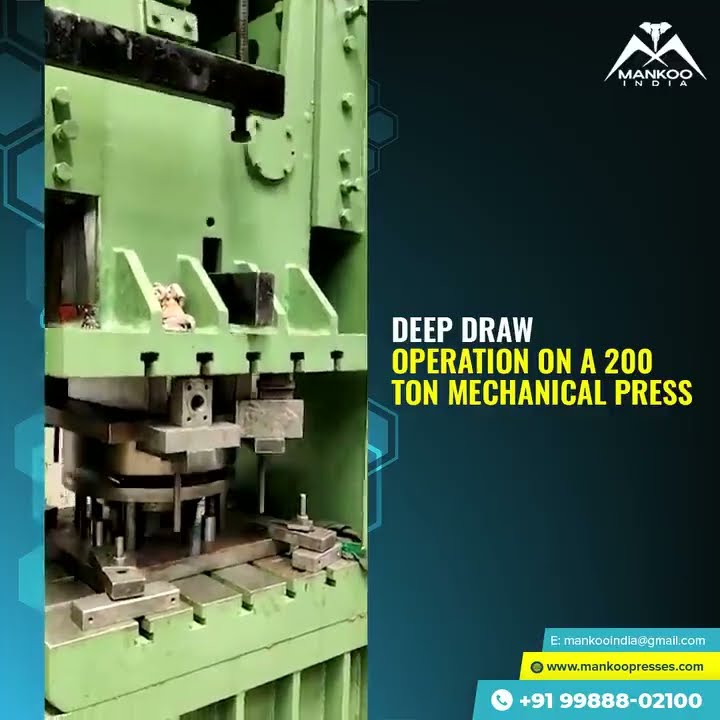 Deep Drawing Operation | 200 Tons Power Press | Heavy Duty Machine ...