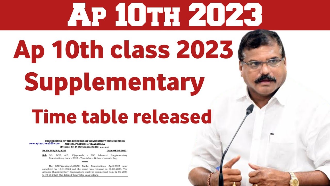 Ap 10th Class 2023 Supplementary Time table | Ap 10th Class 2023 - YouTube