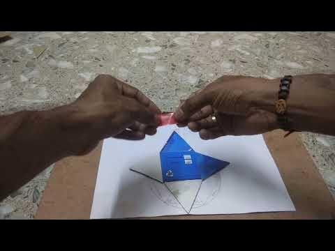 SUMMER PROJECT HOW TO MAKE A PYRAMID WITH TRIANGULAR BASE(3) - YouTube