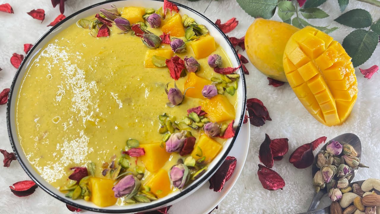 Mango Kheer | How to make Mango rice kheer | Eid special dessert | Aam ...