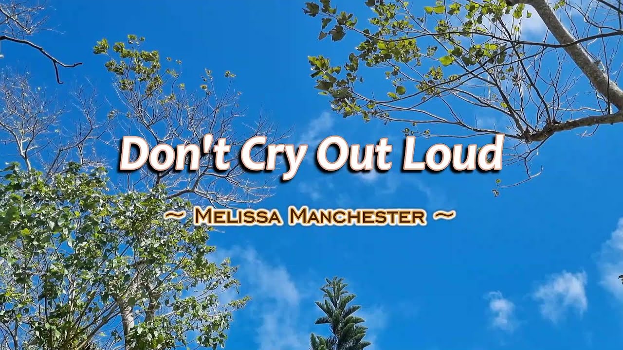 Don't Cry Out Loud - KARAOKE VERSION - as popularized by Melissa ...