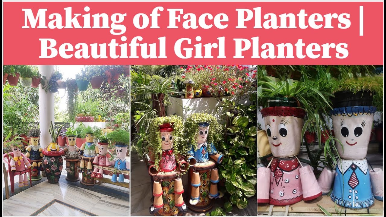 Girls Planters | Beautiful Happy DIY Planters | Home Garden Pot - YouTube