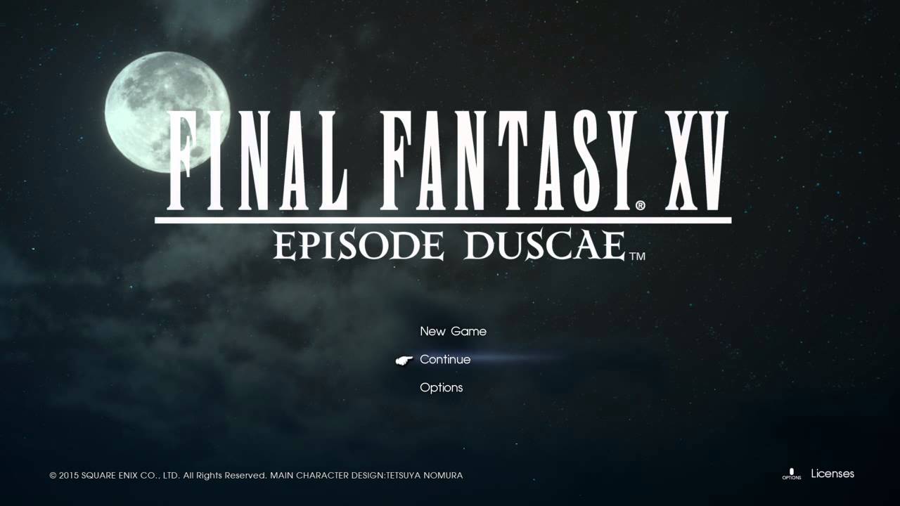 FINAL FANTASY XV EPISODE DUSCAE Title Screen Sample - YouTube