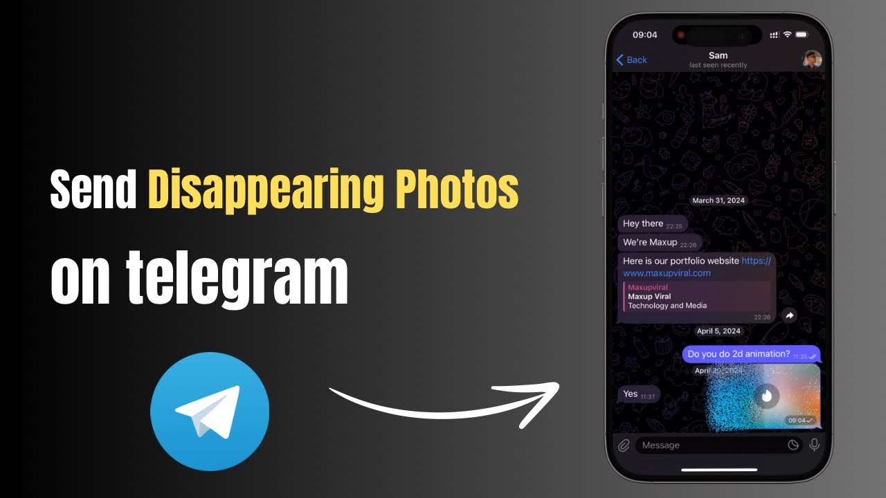 How to Send Disappearing Photo in Telegram - YouTube