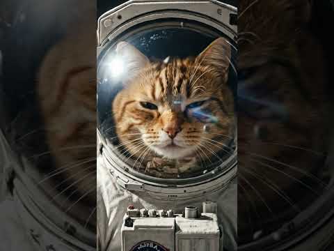 Ay'daki İlk Kedi 🧑‍🚀🐾 #shorts