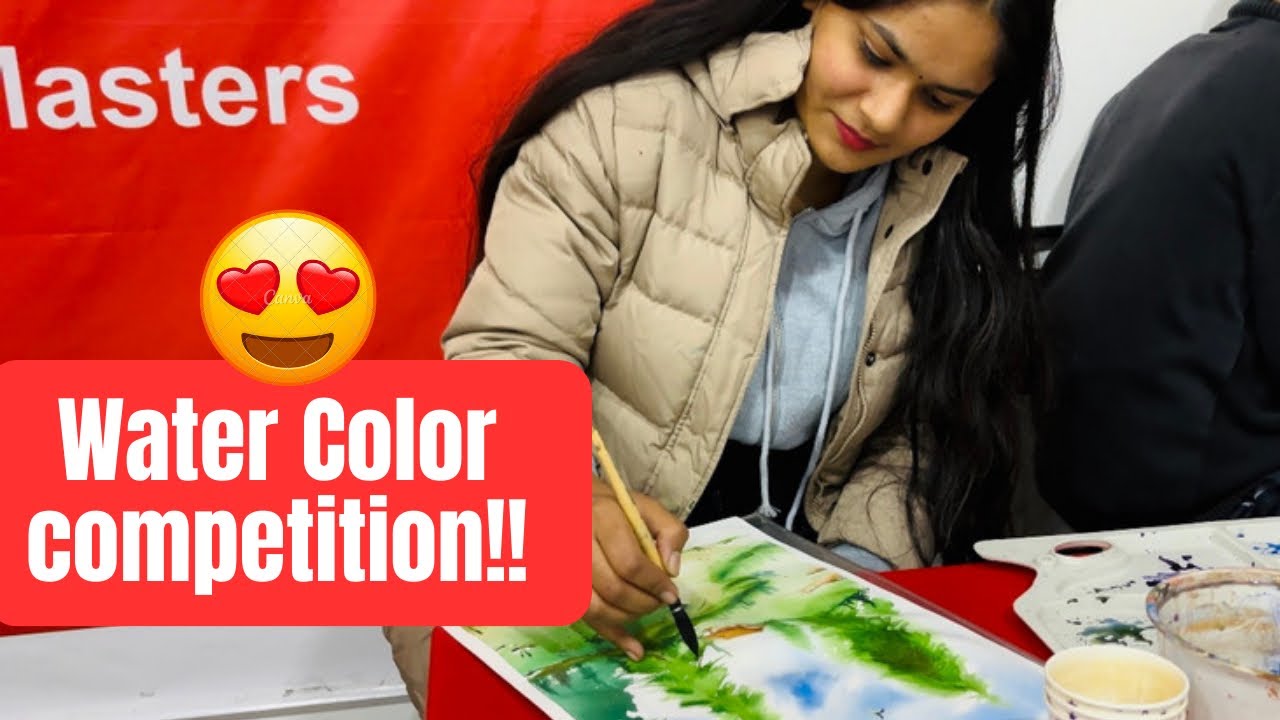 "My First 😍🔥water color Painting Contest: Splashing Colors and Having ...