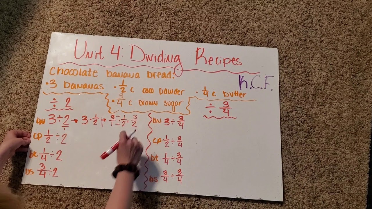 Dividing Fractions in Recipes - YouTube