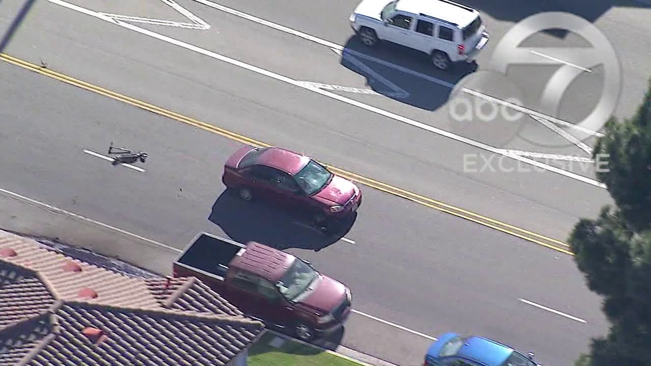 RAW VIDEO: Man riding scooter run over during Los Angeles police chase ...