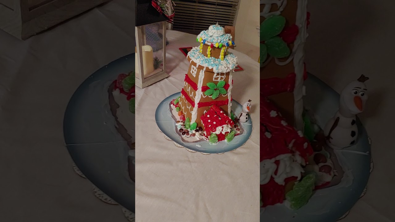 Making My First Gingerbread Lighthouse - YouTube