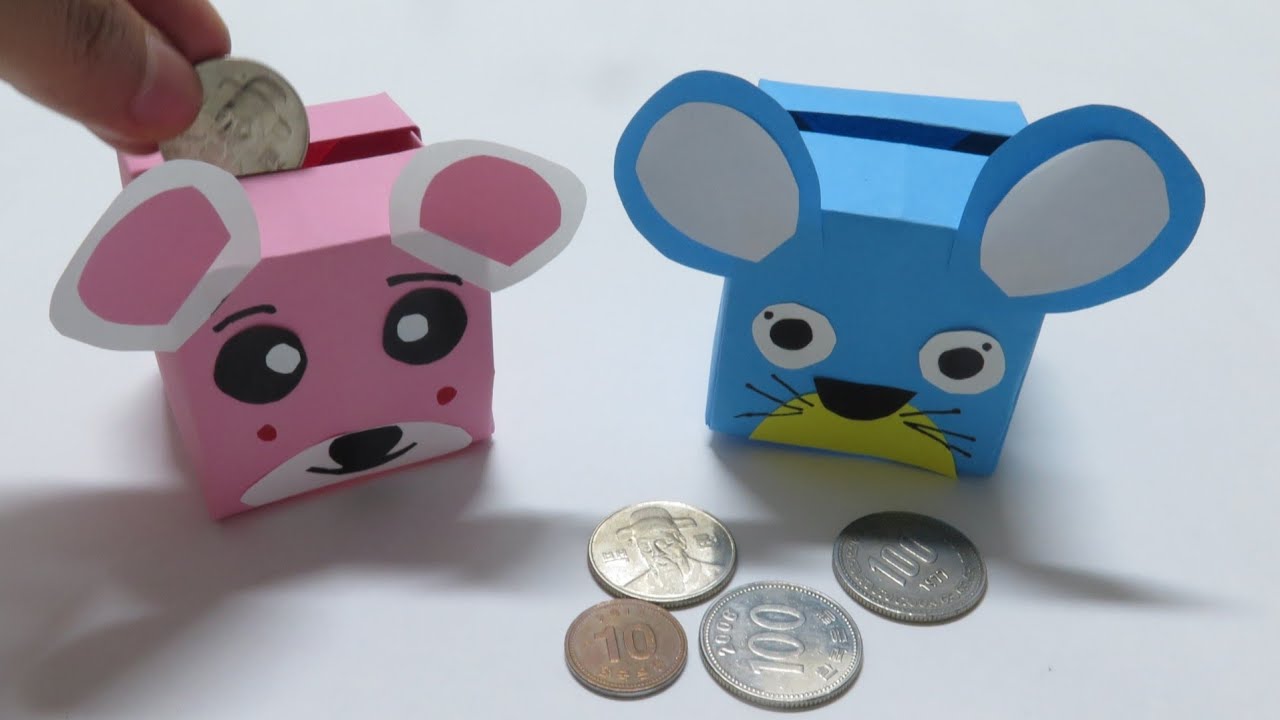 Cute Money Bank From Paper | 9 minutes of Build Saving Coin Bank | Mini ...
