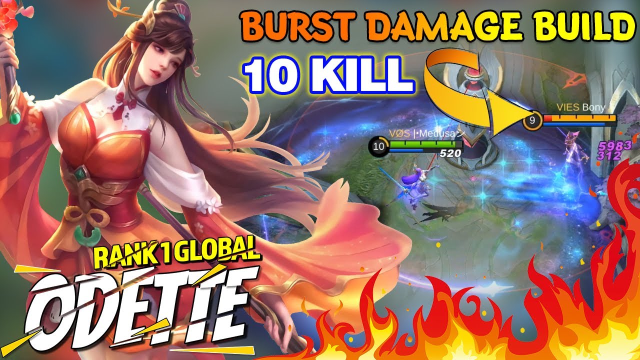 Odette Ultimate Insane Damage Build by Top 1 Global Odette ~ Mobile ...