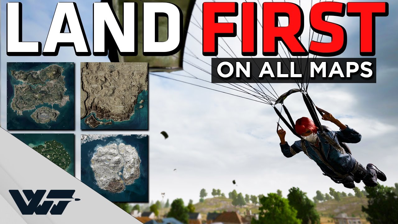 HOW TO LAND FIRST - On ALL Maps - Easy method - PUBG - YouTube