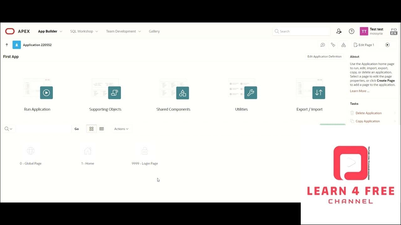 Create a blank page and run it - Oracle APEX - YouTube