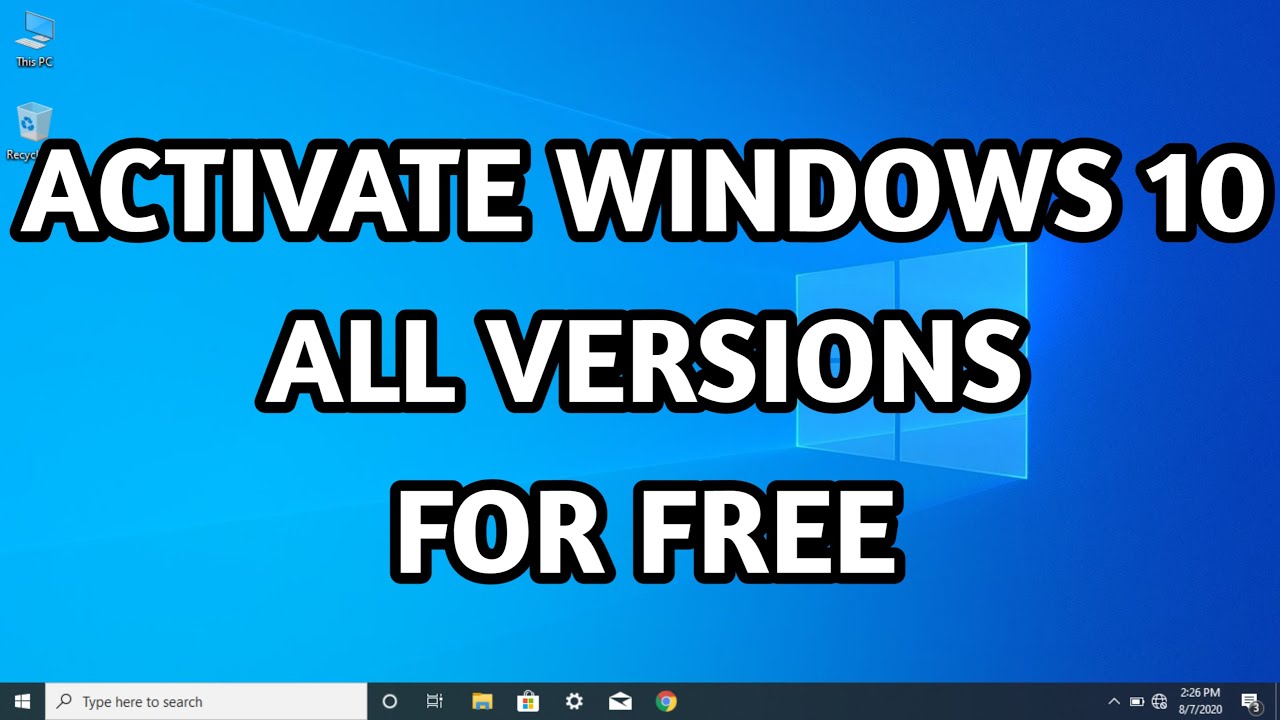 How To Activate Windows 10 | Activate Windows 10 | All Versions | For ...