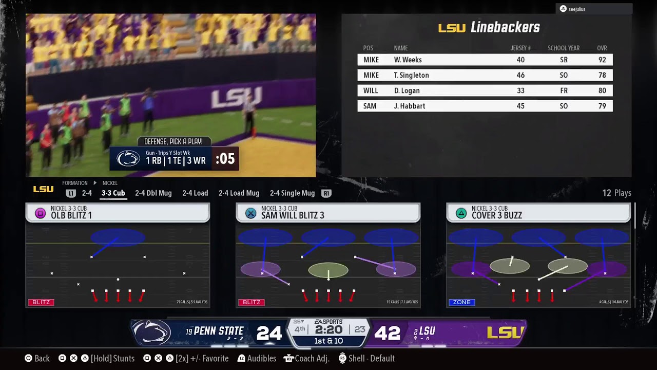 CFB 26 RI League LSU vs Penn St - YouTube
