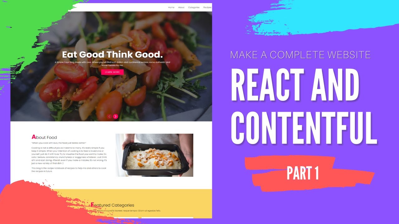 Make A Complete Website Using React And Contentful Part 1 Image Carousel Component Youtube 6311