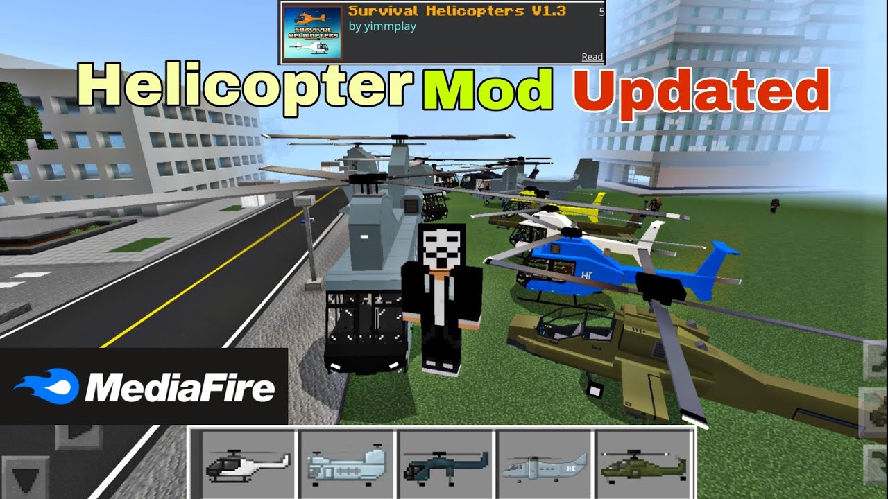 Choppers in Minecraft pe 1.19 | helicopters addon mediafire | survival ...