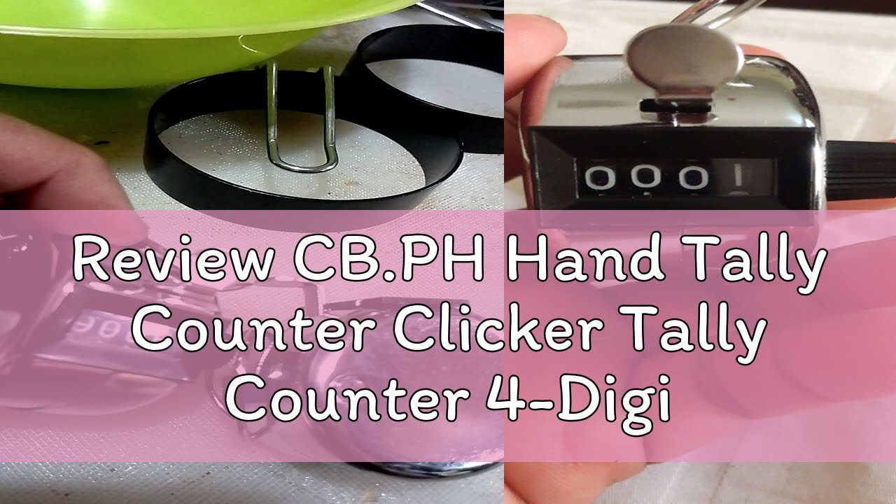 Review CB.PH Hand Tally Counter Clicker Tally Counter 4-Digit Palm ...