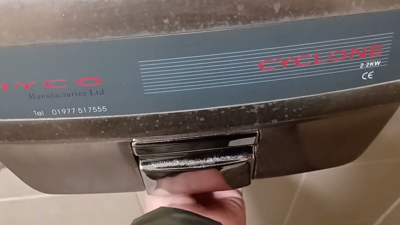 Hyco Cyclone hand dryer, Hollywood bowl ♿, Eastleigh, Hampshire (Retake ...