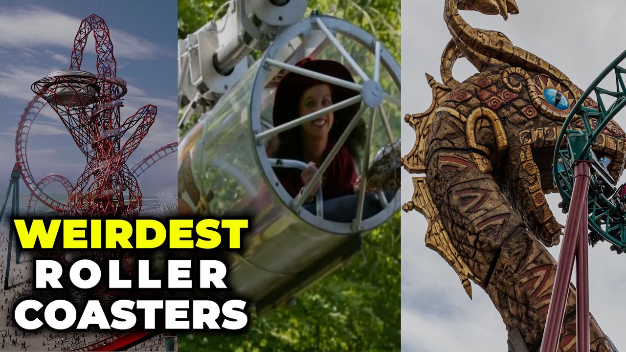 Top 7 WEIRDEST Roller Coasters In Theme Parks - YouTube