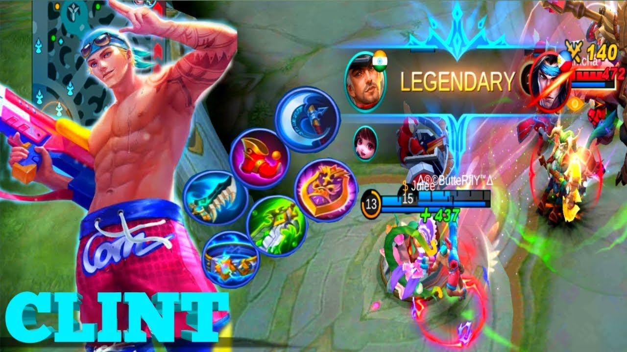 mlbb CLINT gameplay ; Insane Burst Damage / mobile Legend / ultimate ...