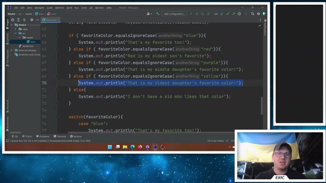 Cis1500 Intro To Programming Java Switches Youtube 5341