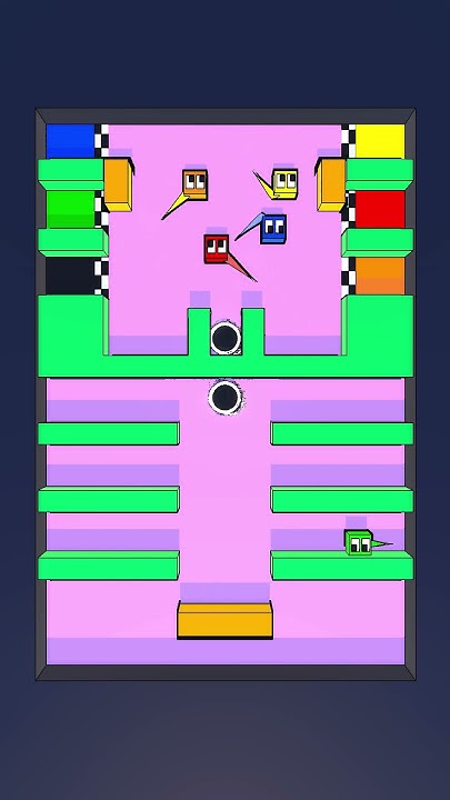 Square Race 🟦🟥🟨🟩 #squarerace #satisfying #simulation - YouTube