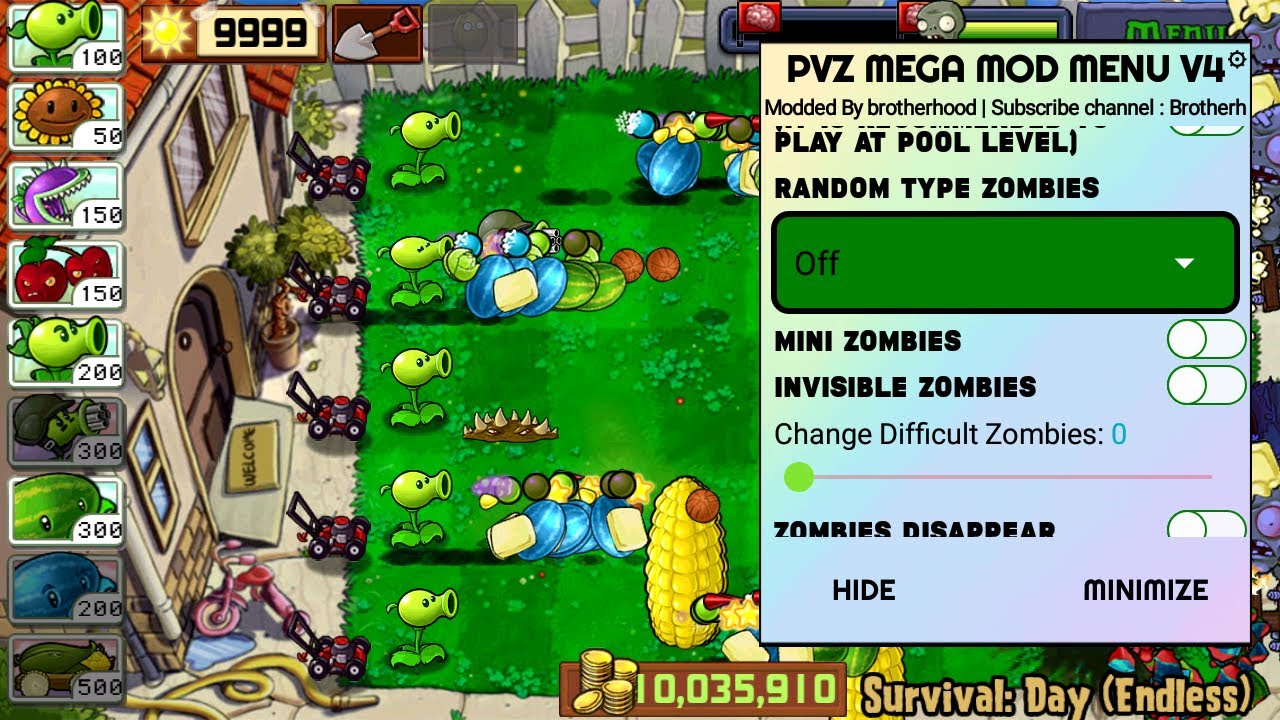 PLANTS VS ZOMBIES MEGA MOD MENU ANDROID +200 FEATURED HACK - V3.8.1 ...