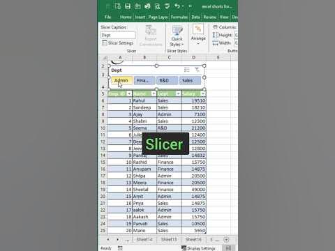 Horizontal Slicer in Excel #Shorts #viral #youtubeshorts - YouTube
