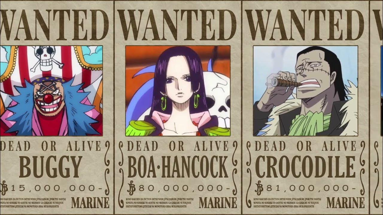 One Piece All Seven Warlords Of The Sea Bounties Youtube
