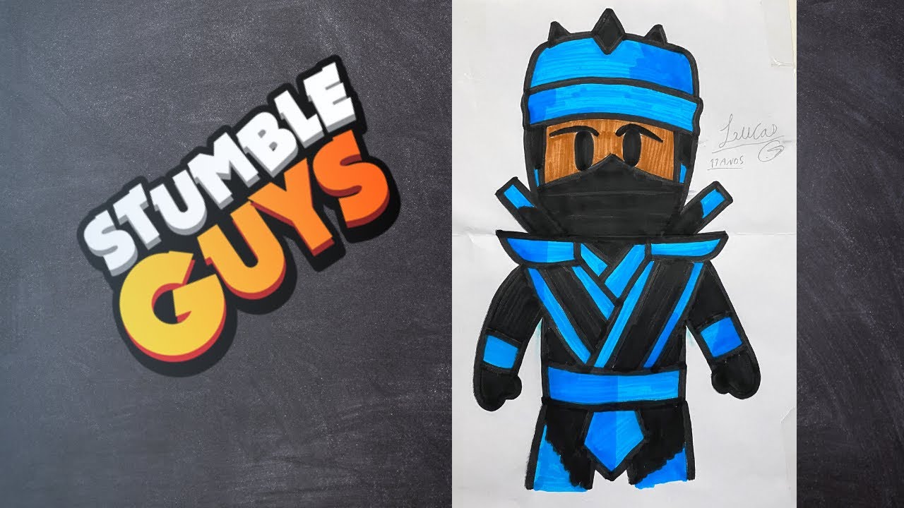 COMO DESENHAR O PERSONAGEM NINJA DO STUMBLE GUYS! - YouTube