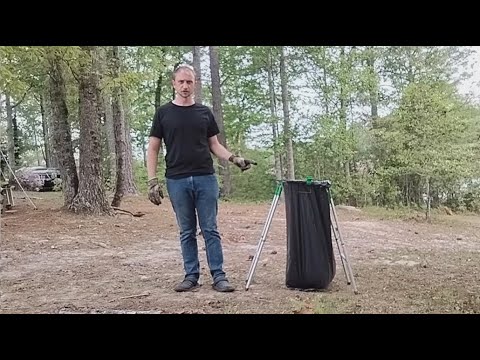 NIFT YARD Leaf Bag Holder (product review) - YouTube
