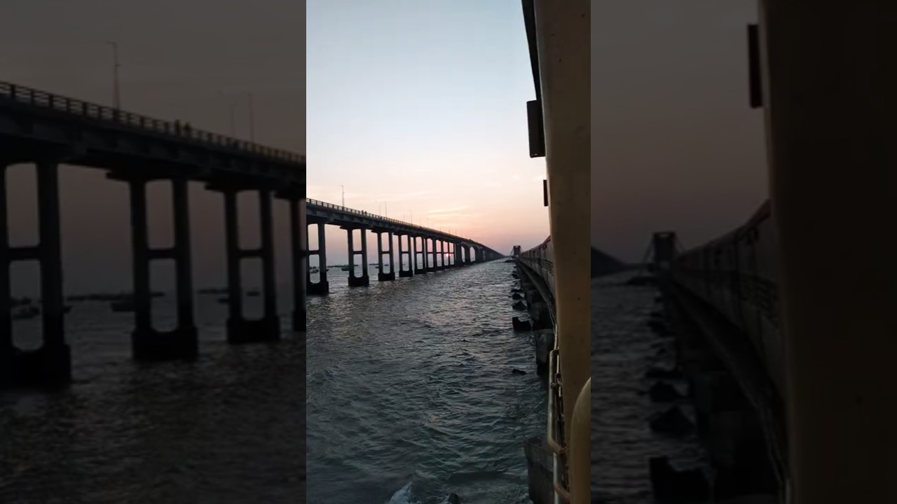 Rameswaram bridge sunset view - YouTube