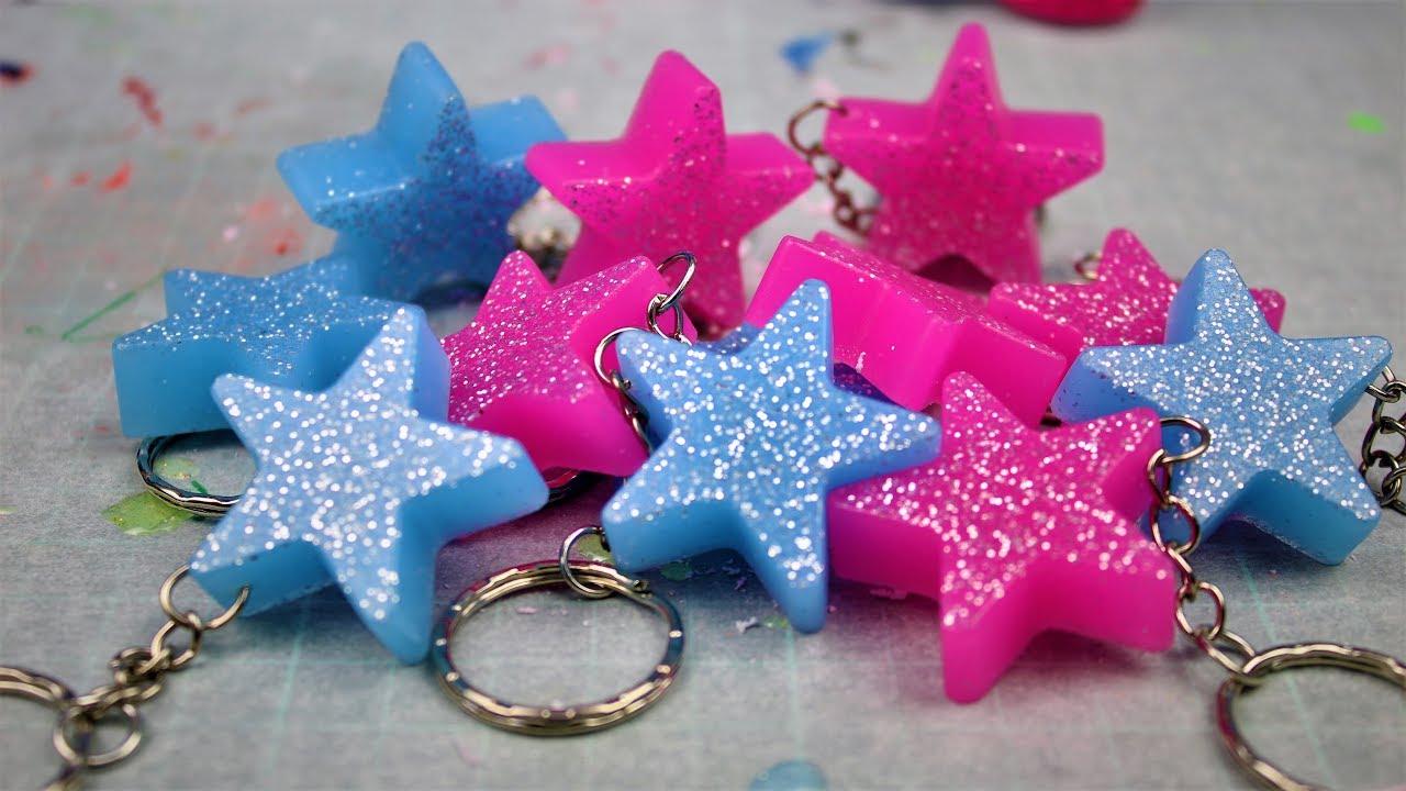 Resin Star keychain - YouTube