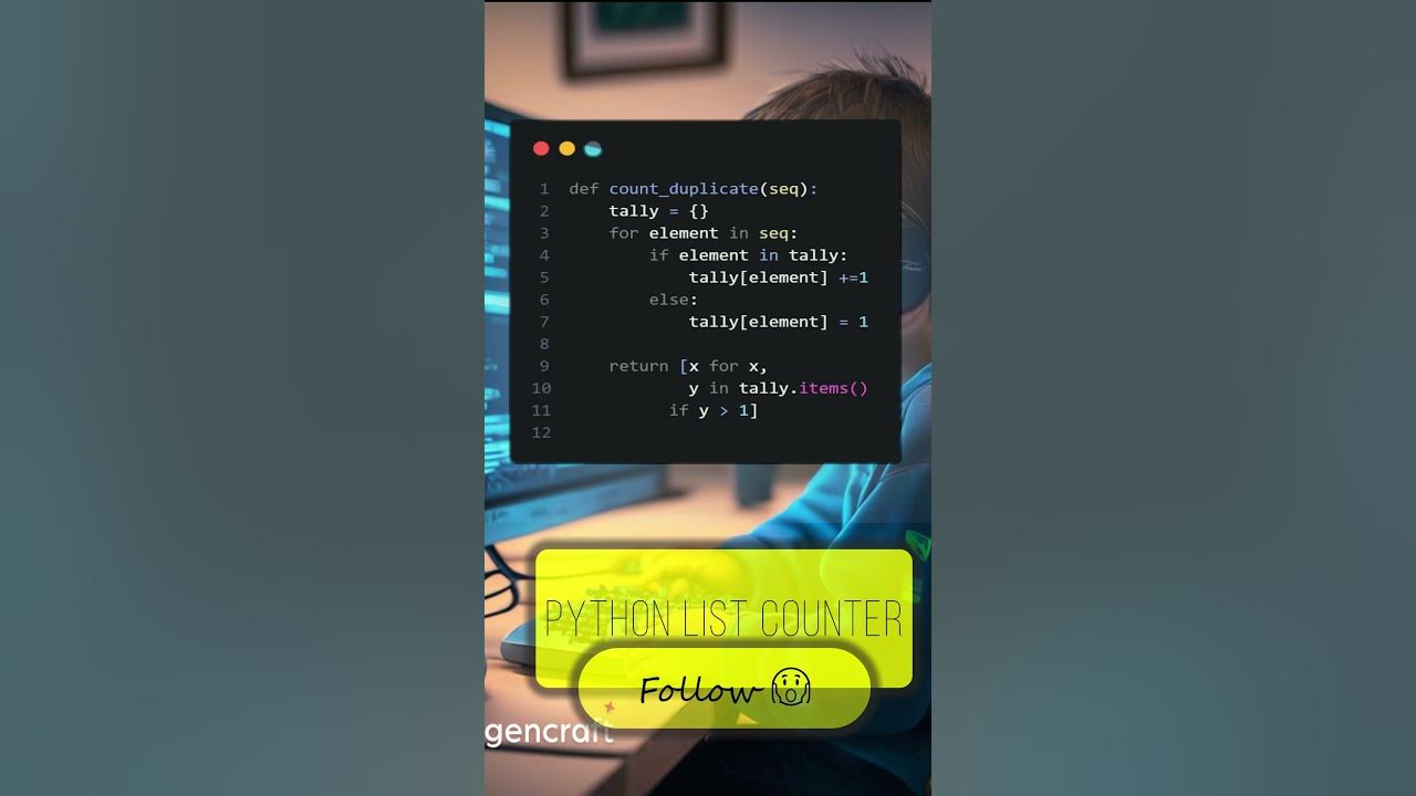 Python List Counter Pythonprogramming Pythonlist Programming Youtube 