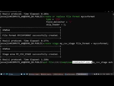 Snowflake: How to load data - using SnowSQL CLI - YouTube