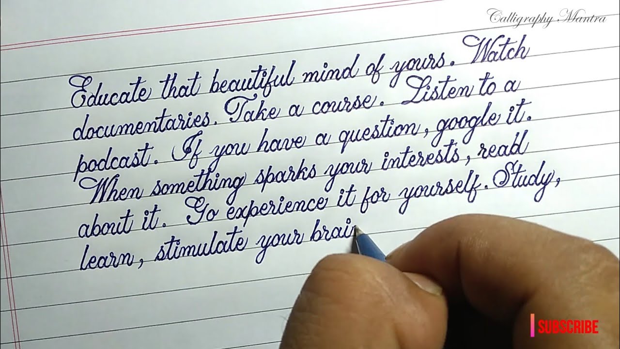 Calligraphy Handwriting With Easy Learning YouTube Calligraphy Handwriting With Easy Learning YouTube
