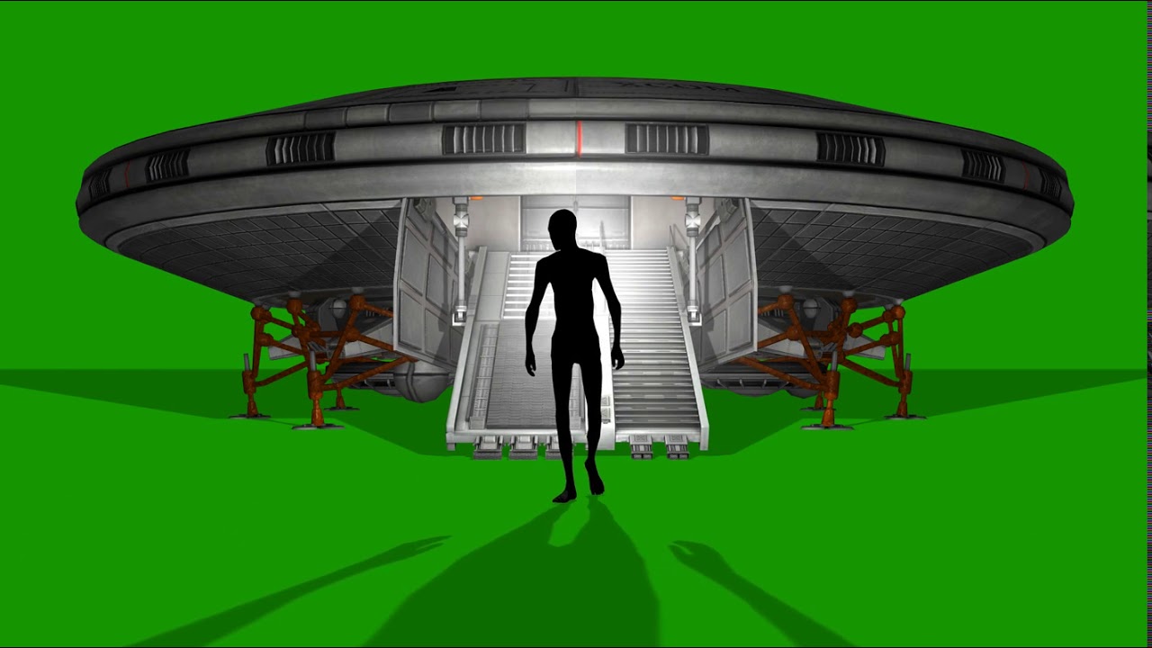 Alien spaceship Green Screen (1080P_HD) - YouTube