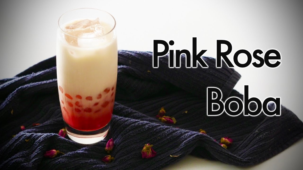 Try this Pink Rose Boba Milk Tea - YouTube