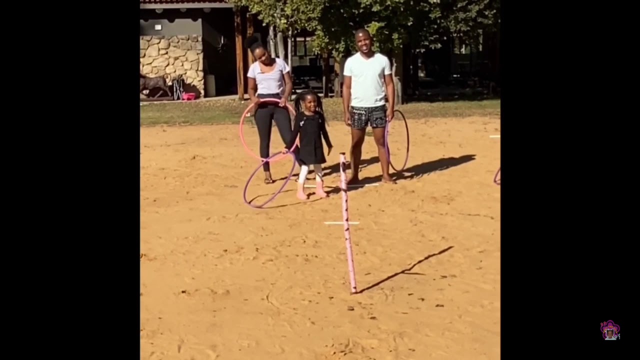 Shooting hoola hoops with my Mom and Dad! Guess who won? - YouTube