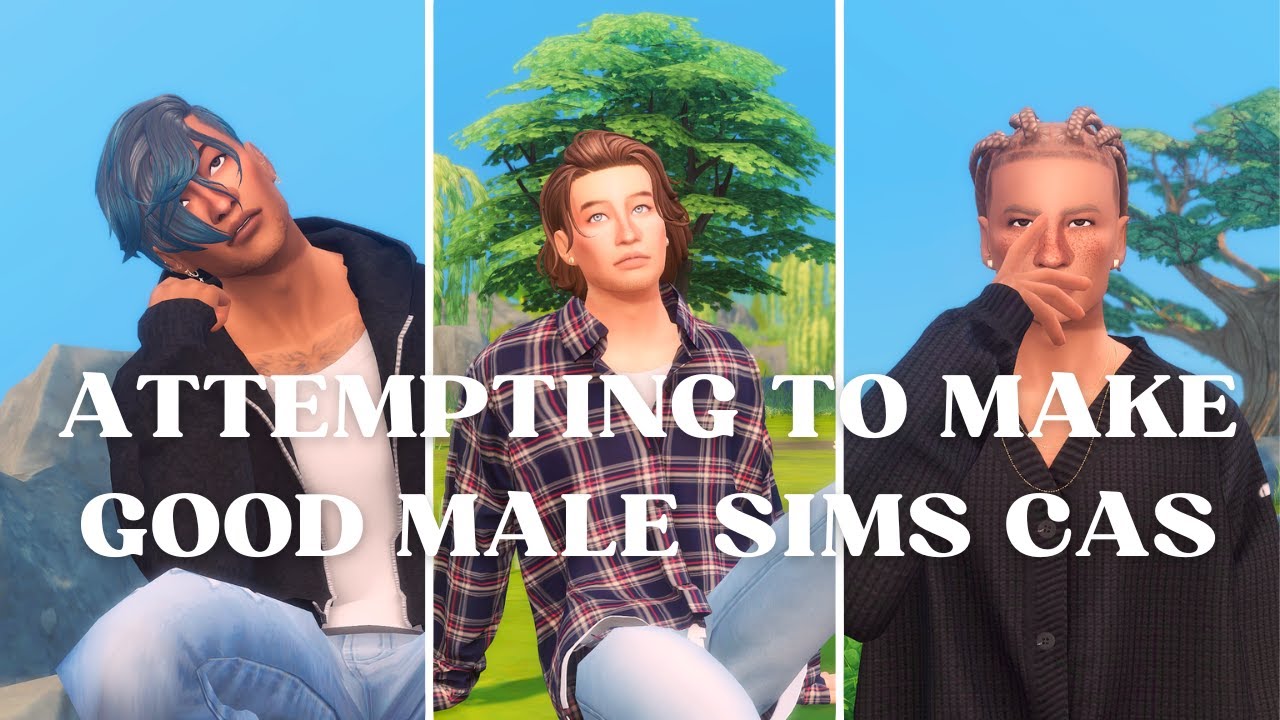attempting to make good looking male sims...oof - sim download included ...