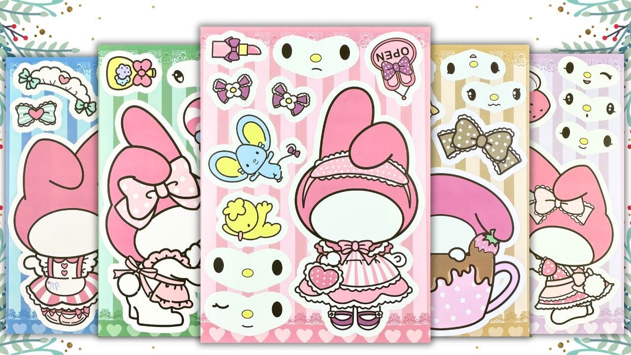Cute My Melody Decorating Sticker Book Collection | My Melody Fun ...